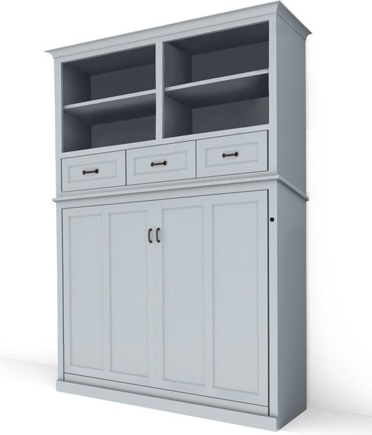Custom Queen Horizontal Shaker Murphy Bed | In Stock Murphy Beds ...